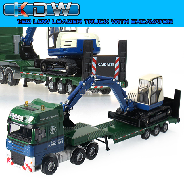 KDW 1:50 Low Loader Trailer Truck w/ (end 12/5/2023 6:00 PM)