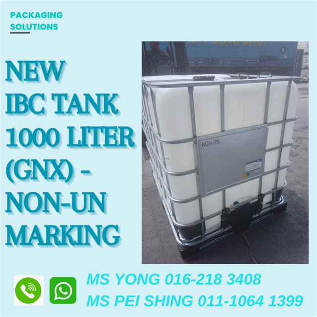 NEW IBC TANK 1000 LITER (GNX) NON-UN (end 3/31/2023 9:20 AM)