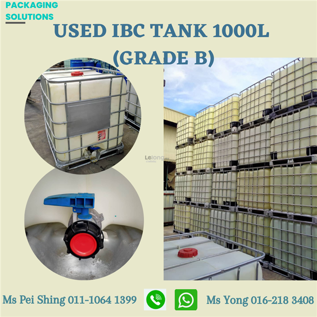 USED IBC TANK 1000L (GRADE B) (end 6/22/2023 11:59 AM)